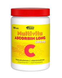 MULTIVITA ASCORBIN LONG 500 MG 100 TABL - Verkkoapteekit.fi